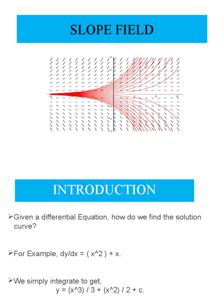 Slope Fields | PDF | Slope | Equations