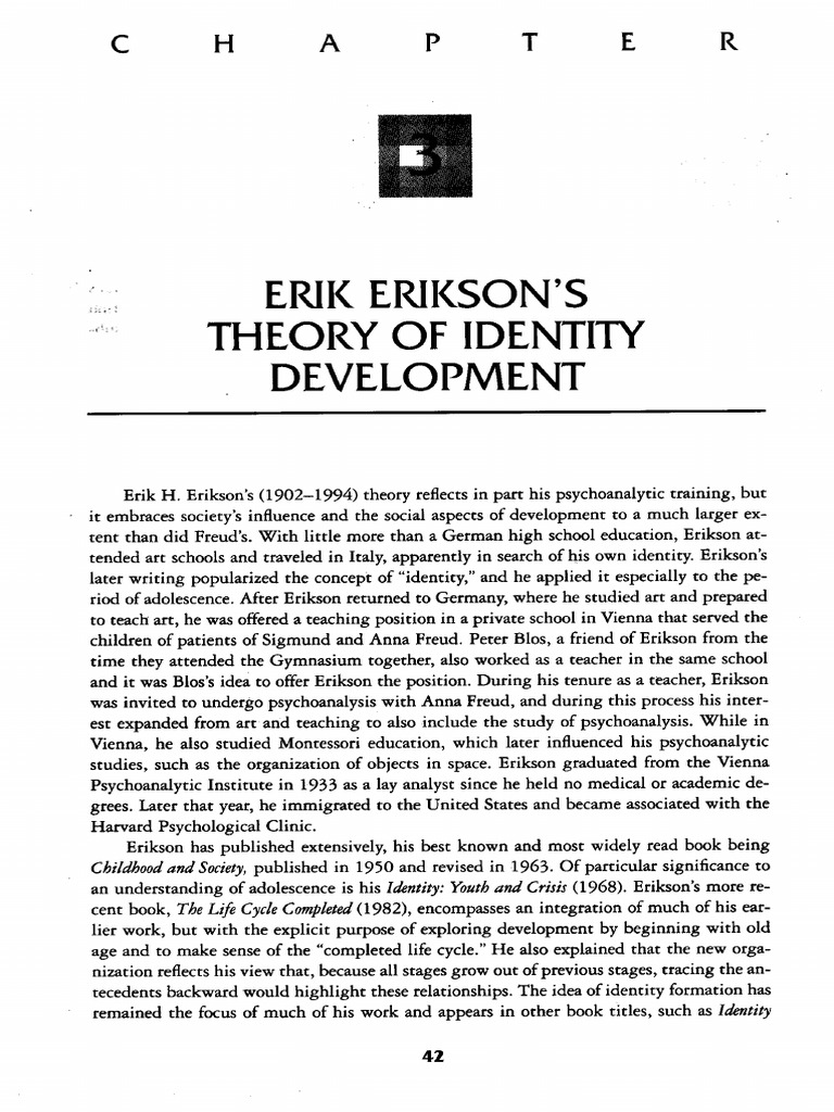 Erikson's Identity Development Theory | PDF | Identity (Social Science ...