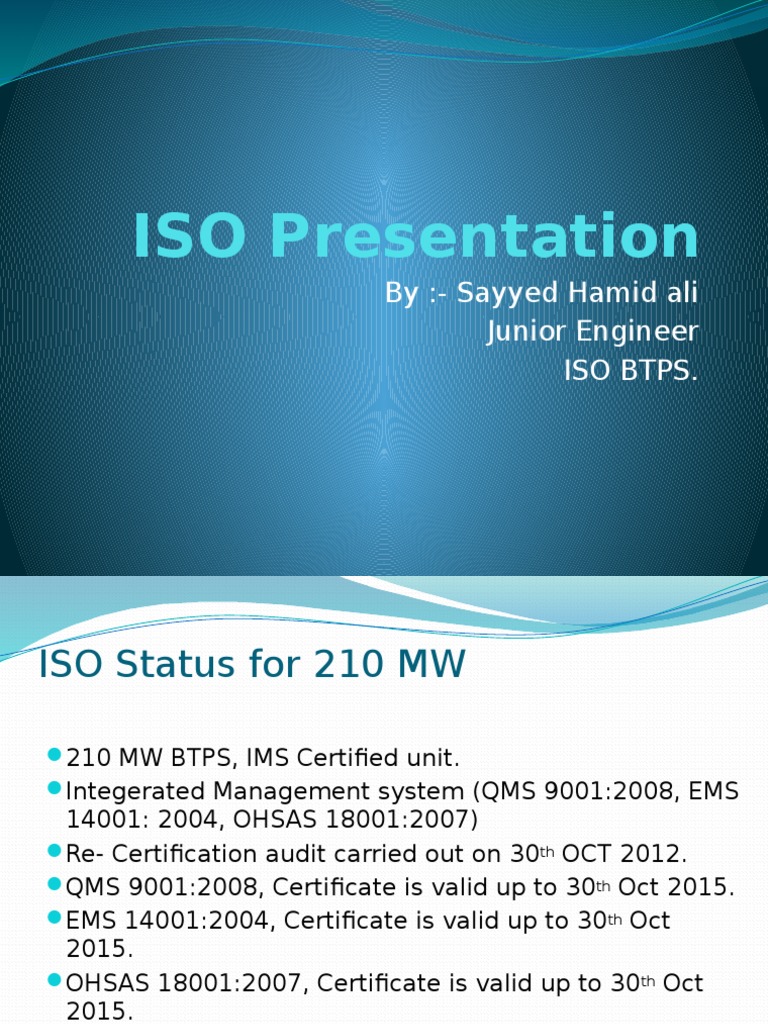 ISO Presentation | PDF