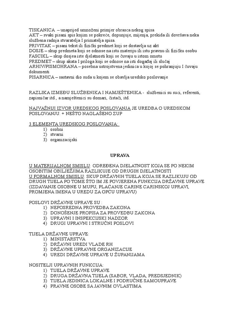 Uredsko Poslovanje I Dopisivanje | PDF