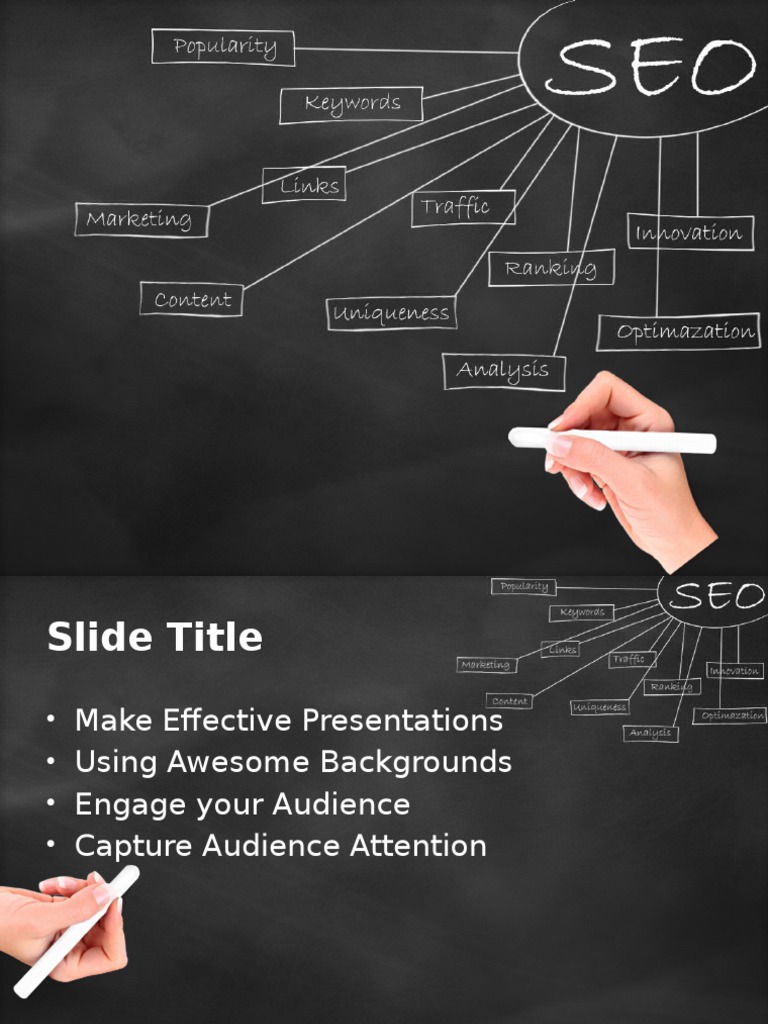 Conceptual SEO Chalkhand Drawing Powerpoint | PDF