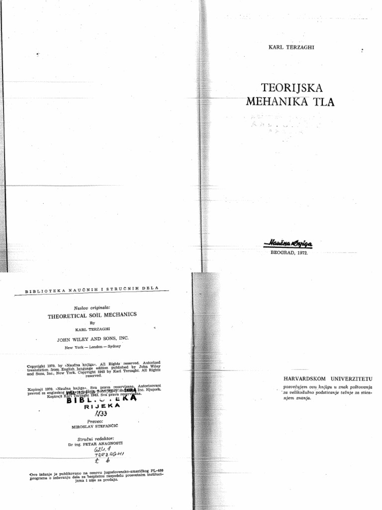 Terzaghi - Mehanika Tla PDF | PDF