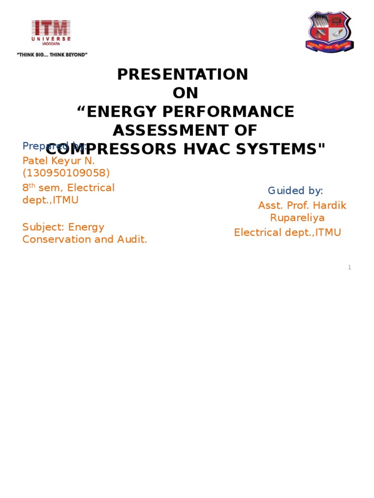 ECA (Energy Performance Assessment of Compressors HVAC Systems) | PDF
