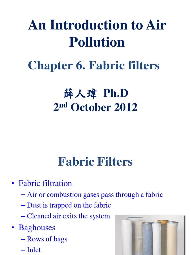 Fabric Filters in Air Pollution Control | PDF | Physical Sciences ...