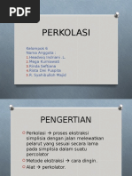 Metode dan Prinsip Perkolasi dalam Ekstraksi | PDF