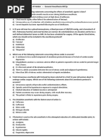Anesthesia MCQs and Answers Guide | PDF | Anesthesia | Clinical Medicine