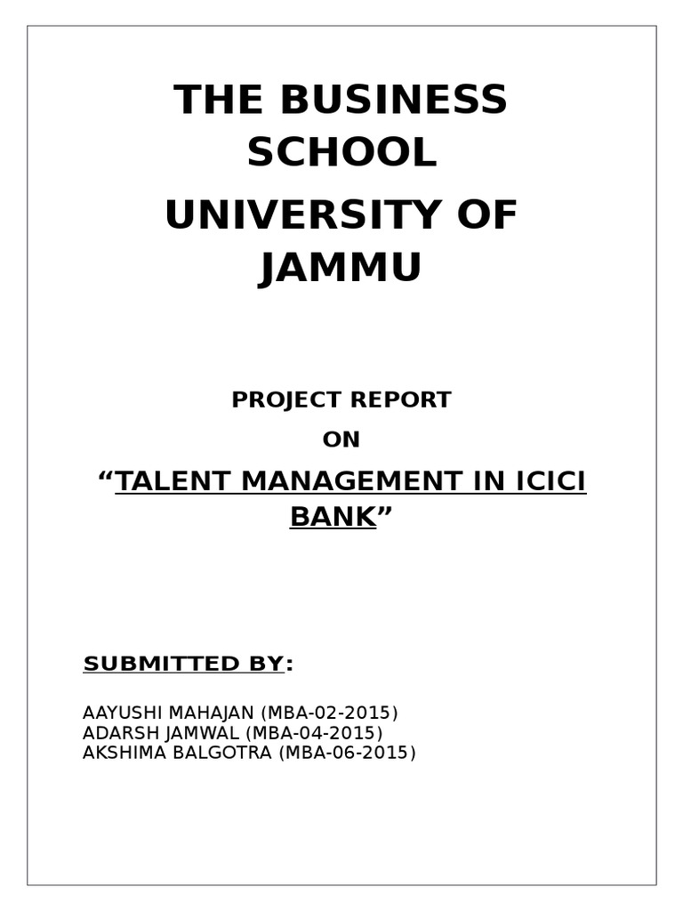 Project Report On Research | PDF | Employee Retention | Talent Management