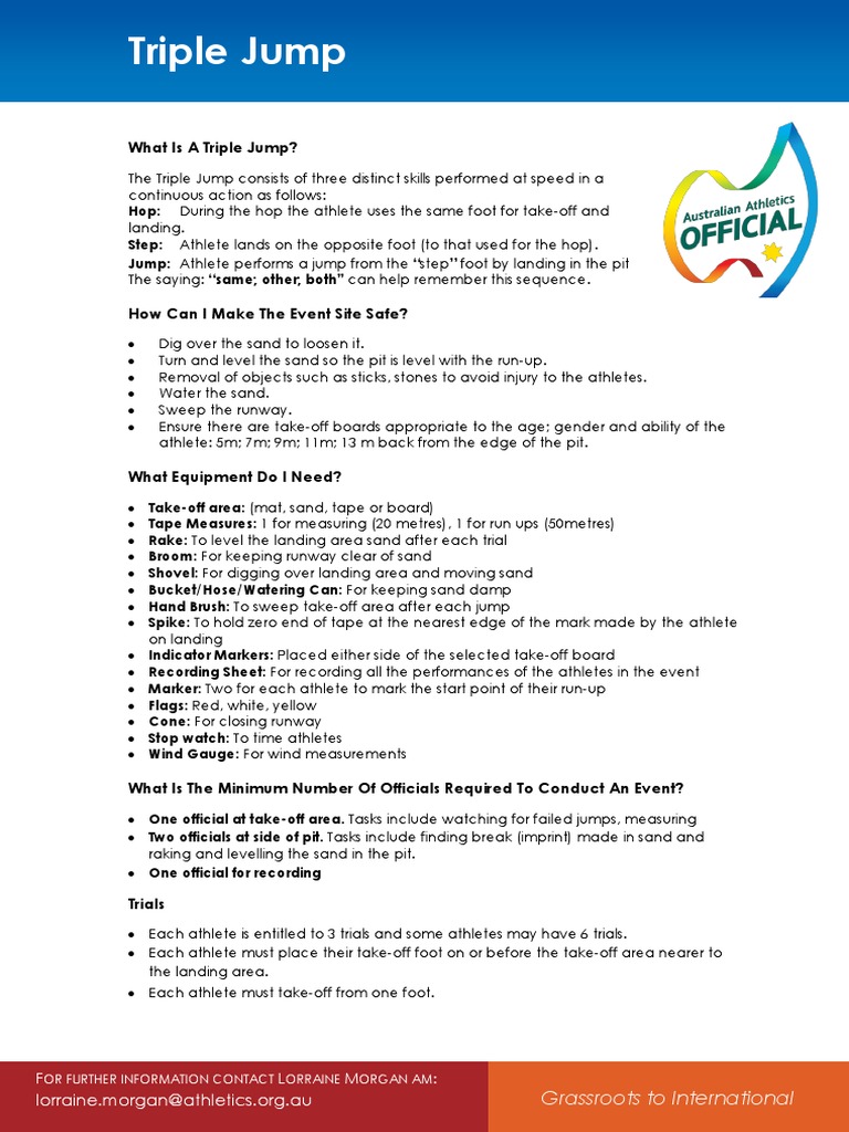 Triple Jump | PDF | Sports | Athletics