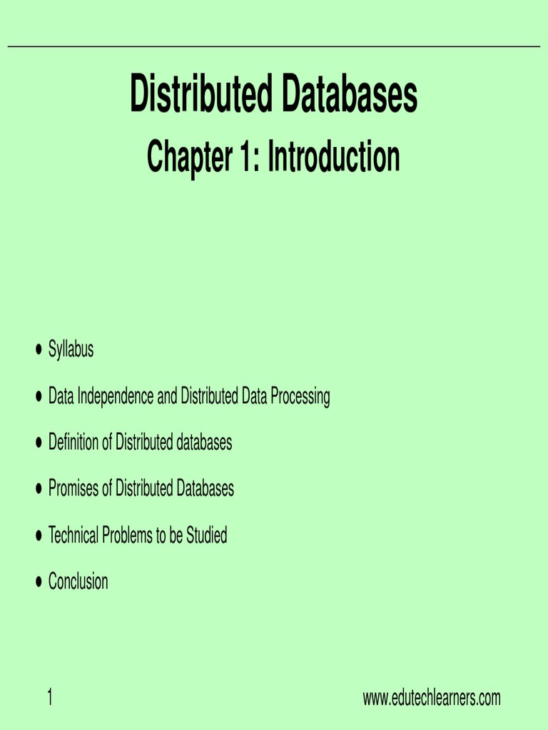Distributed Database Systems Pdf Replication Computing Databases