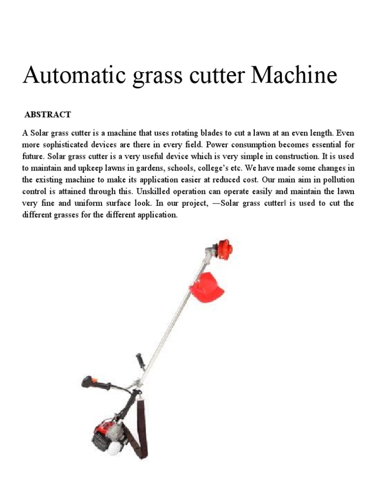 Automatic Grass Cutter Machine | PDF | Capacitor | Resistor