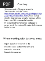 R Dplyr CheatSheet | PDF