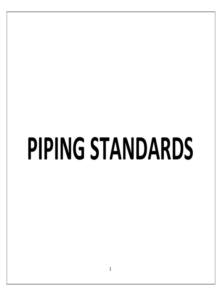 Piping Standards | PDF | Pipe (Fluid Conveyance) | Chemical Engineering