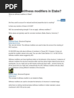 Stiffness Modifiers | PDF | Bending | Mechanics