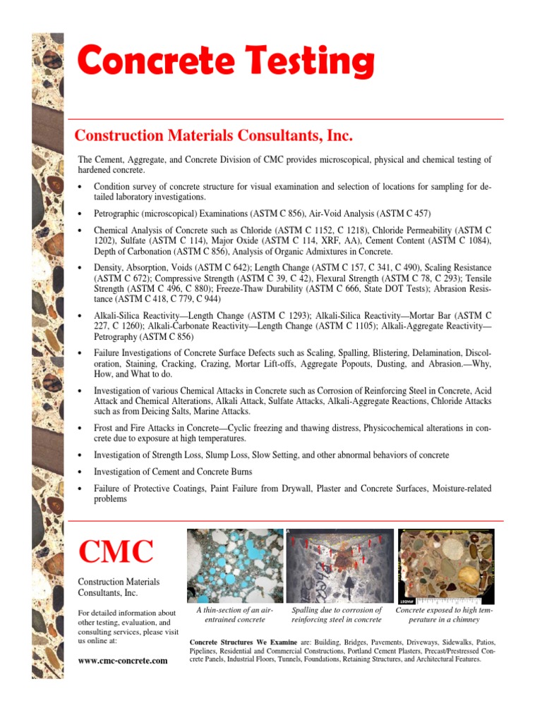 Concrete Testing | PDF | Concrete | Building Materials