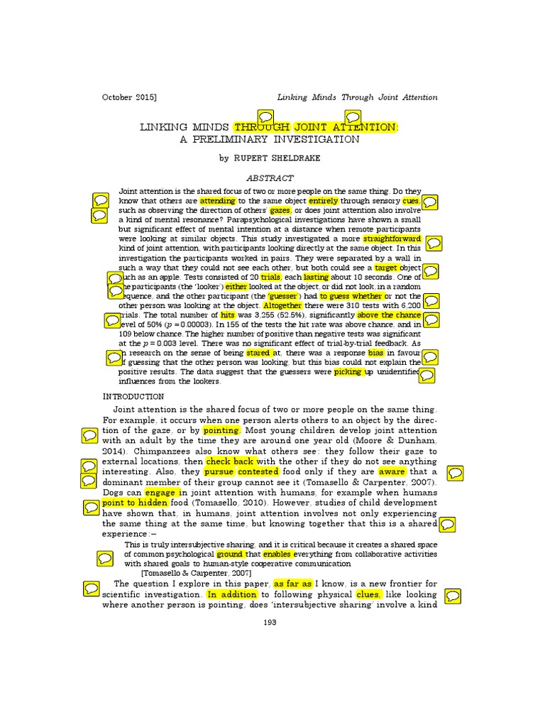 Linking Minds Through Joint Attention: A Preliminary Investigation ...