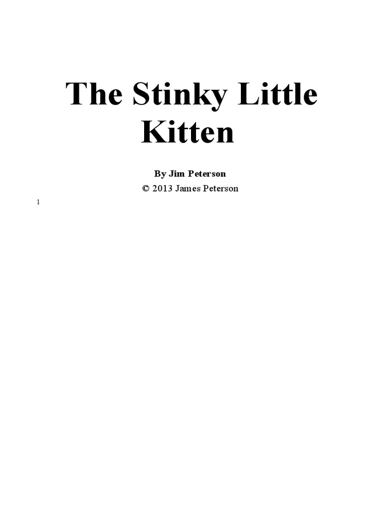 The Stinky Kitten - Kids Story With A Moral | PDF | Cats | Nature