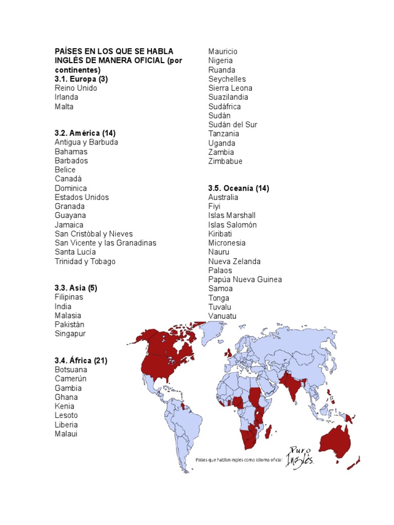 Países Anglofonos | PDF
