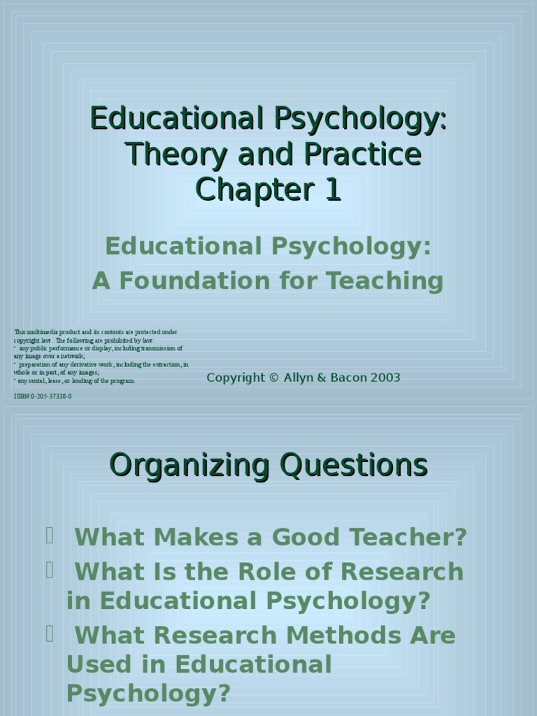 Educational Psychology - Theory and Practice - All Chapters 01 | PDF ...