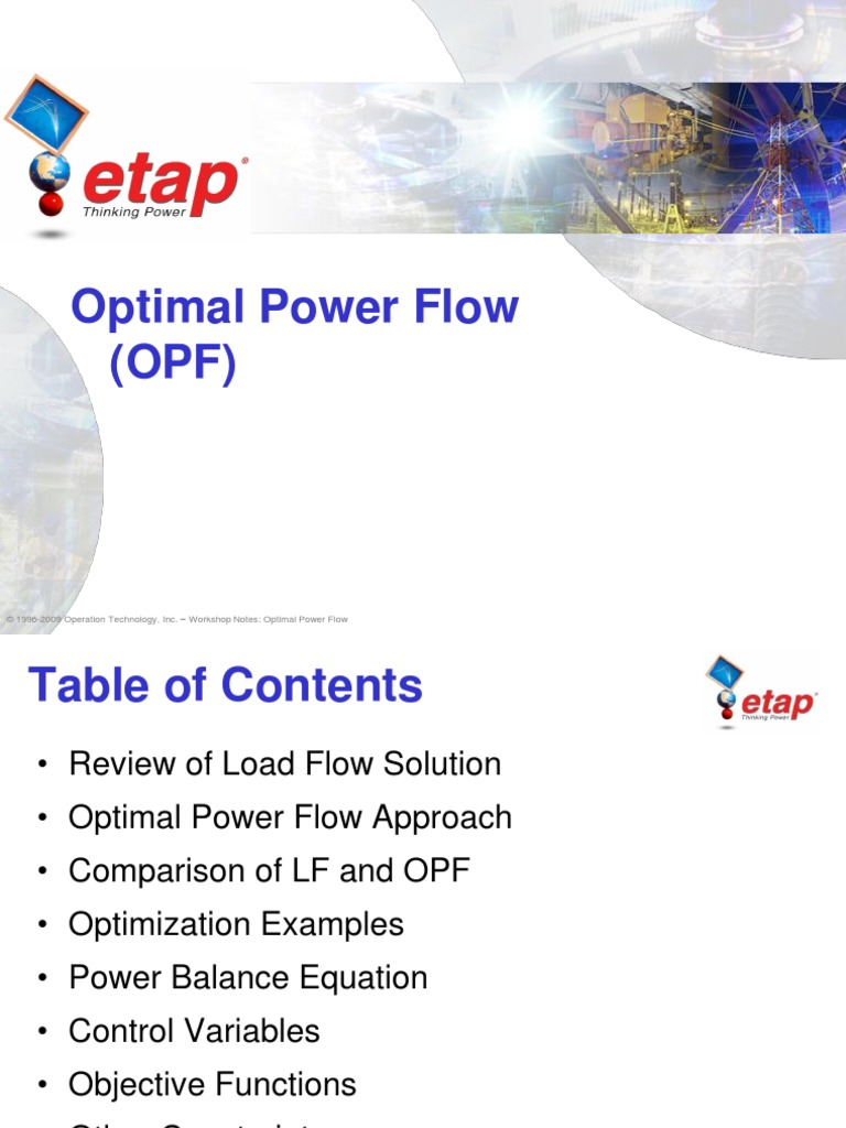 16 - Optimal Power Flow | PDF | Mathematical Optimization | Physical Quantities