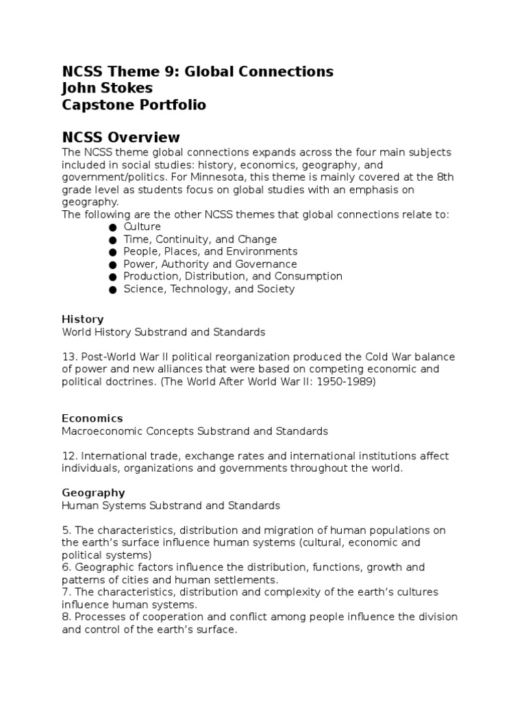 Ncss Theme 9 | PDF | Lesson Plan | Cold War