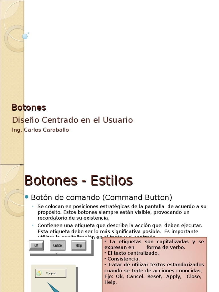 Botones | PDF | Ventana (informática) | Informática