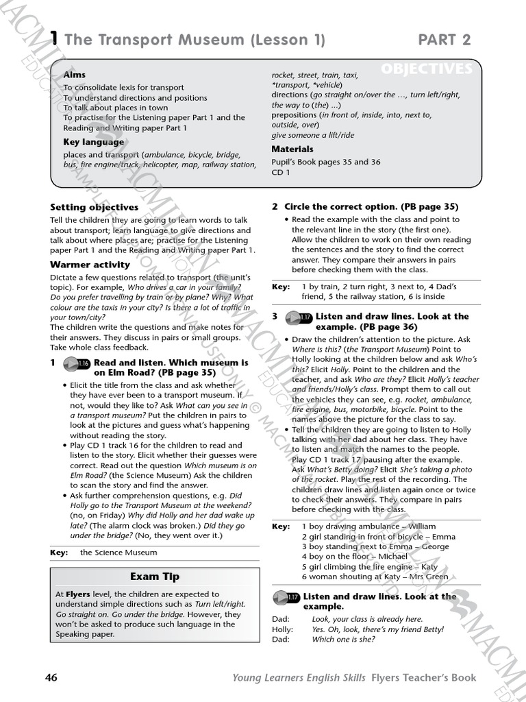 Flyers Part2 Lesson1 TN | PDF | Transport