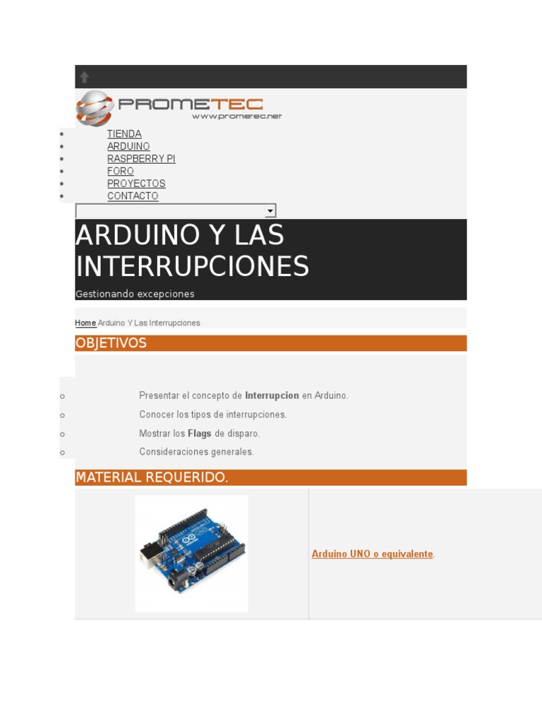 Interrupciones Arduino