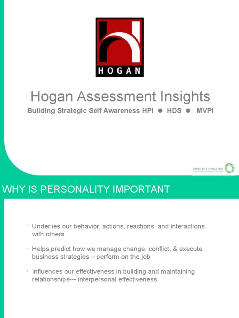 Introudction To Hogan Inventories | PDF | Self Awareness | Motivation