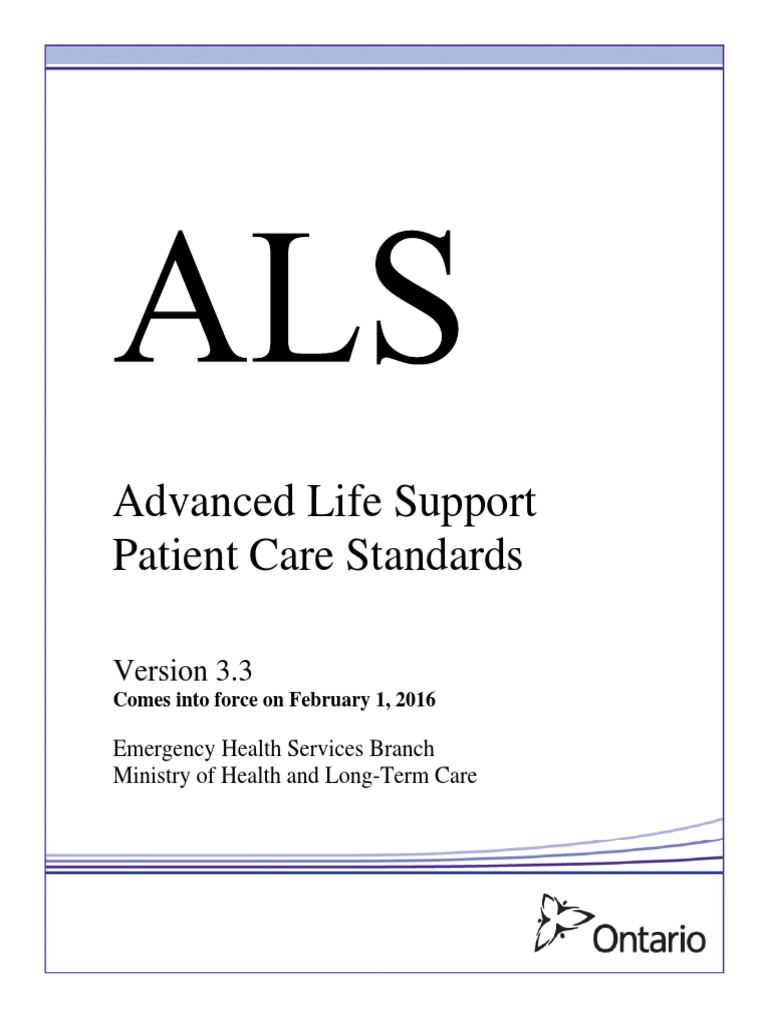 Advanced Life Support Patient Care Standards: Emergency Health Services ...