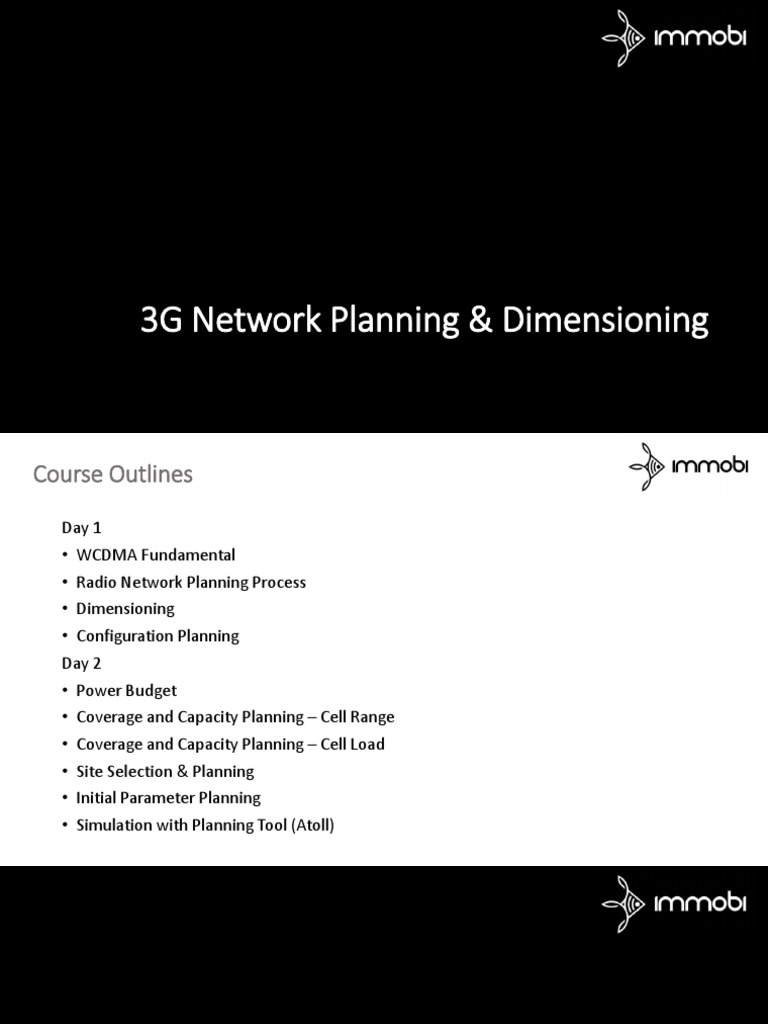3G Planning & Dimensioning v0.1 | PDF | High Speed Packet Access | 3 G