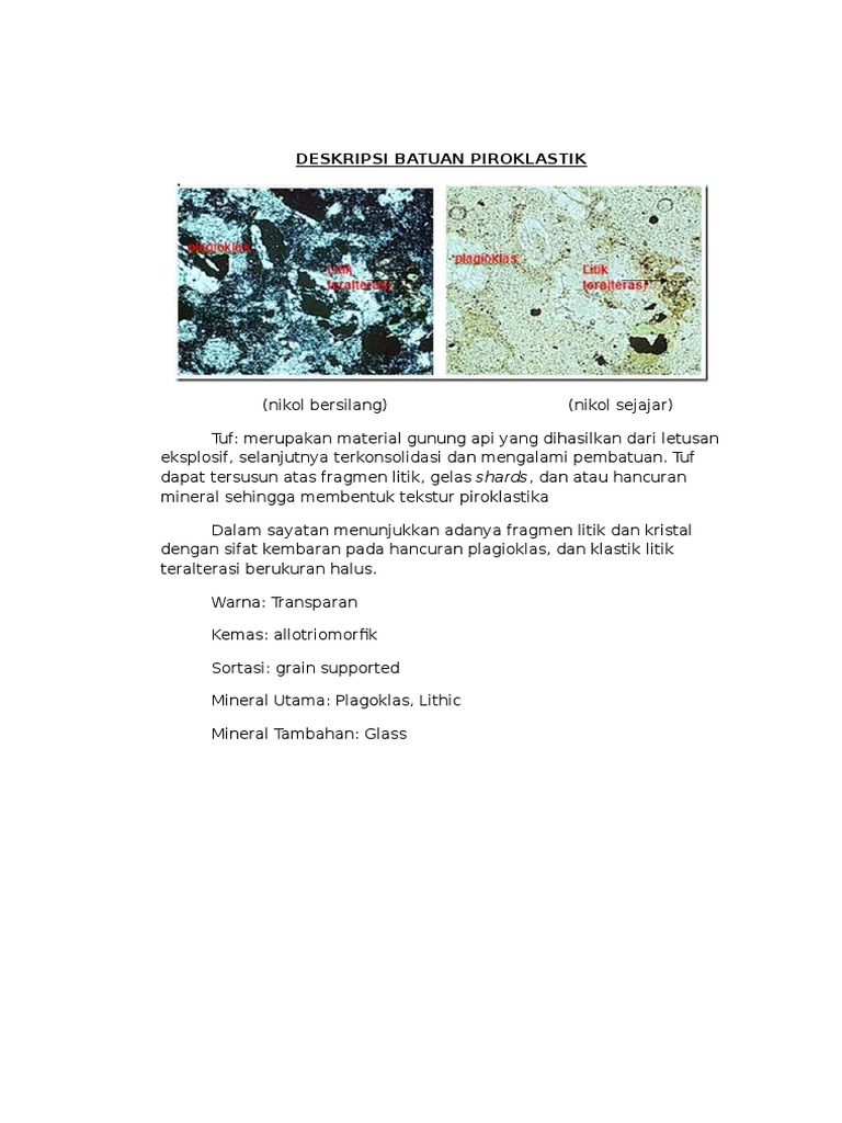 Deskripsi Batuan Piroklastik | PDF