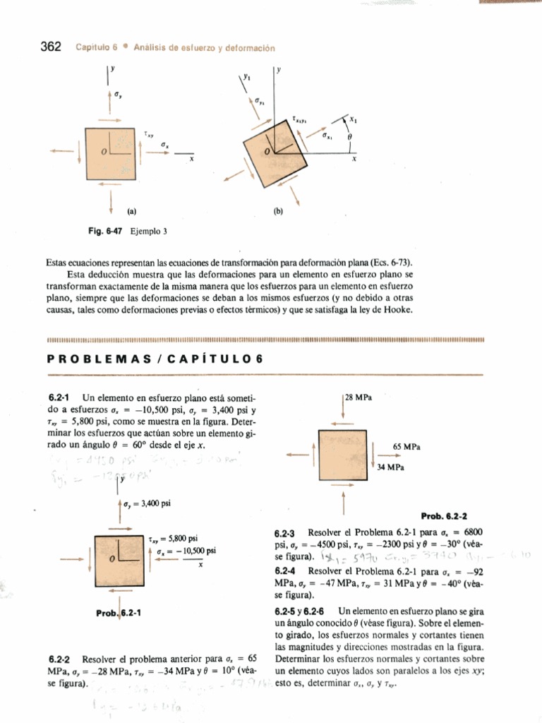 ejercicios Esfuerzo Plano + Círculo de Mohr | PDF