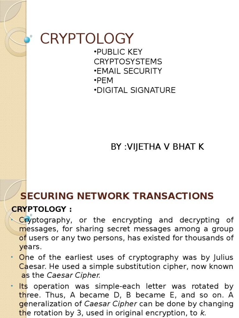 Understanding Cryptology Basics | PDF | Key (Cryptography) | Cryptography