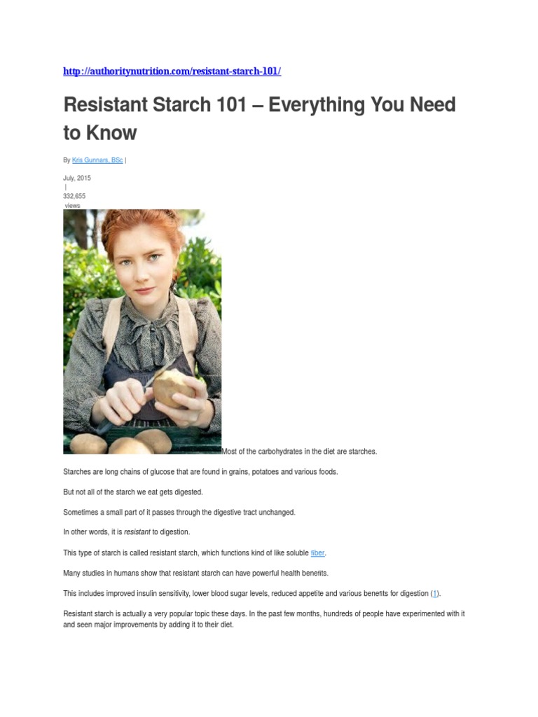 Resistant Starch 101 - Everything You Need To Know: Kris Gunnars, BSC ...
