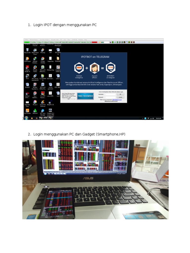 Login IPOT Dengan Menggunakan PC | PDF
