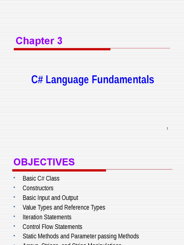 3.C# Fundamentals | PDF | Constructor (Object Oriented Programming ...
