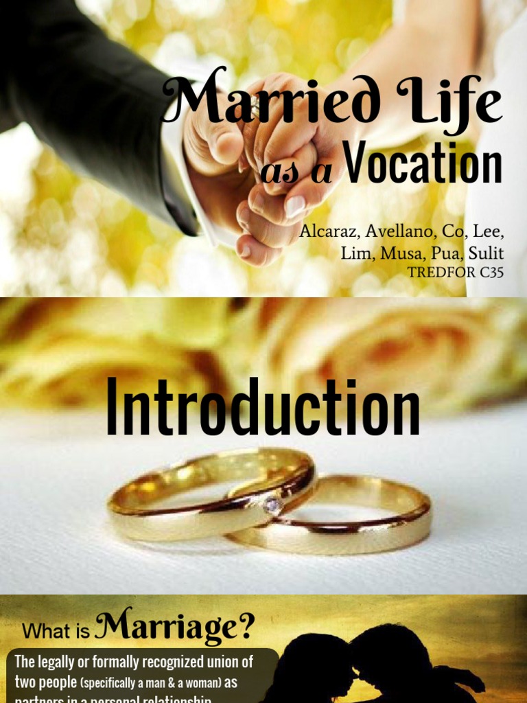 Married Life As A Vocation | PDF | Marriage | Family
