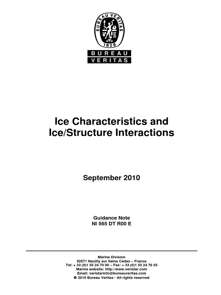 NI 565 - Ice Characteristics and Ice Structure Interactions | PDF | Law