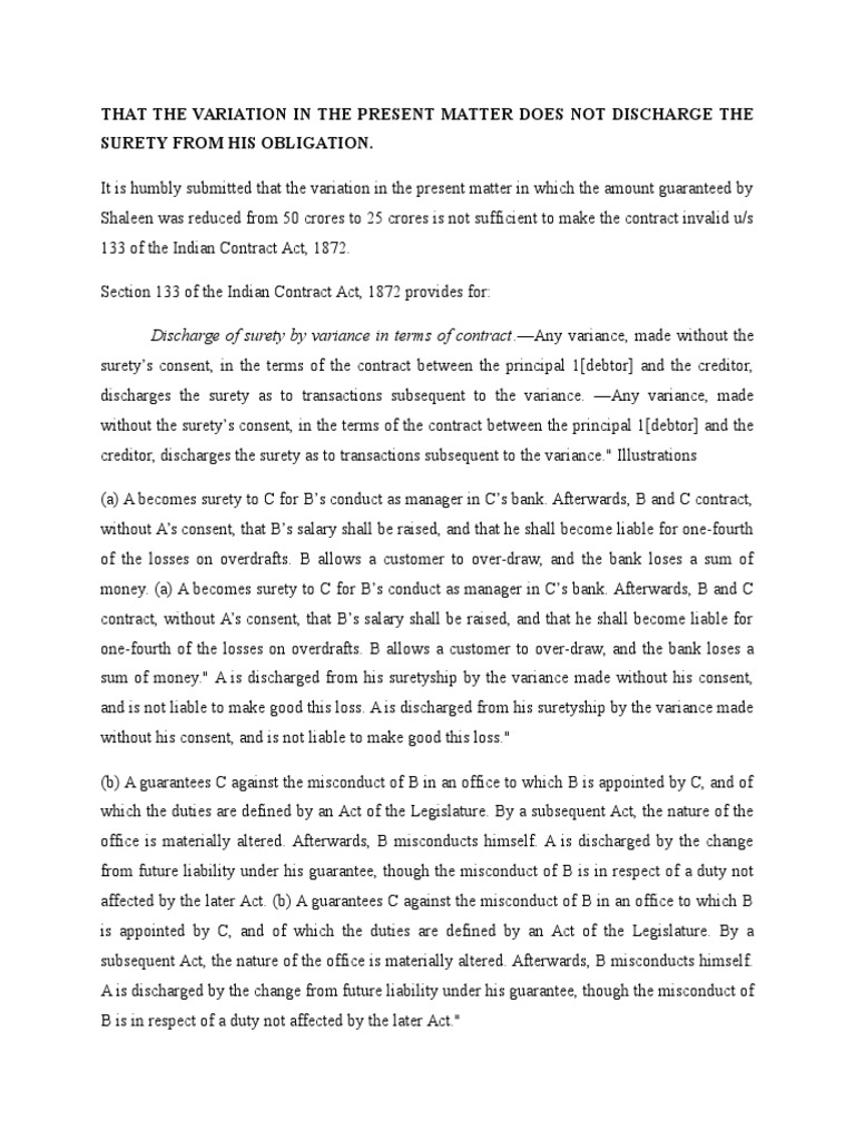 Discharge of Surety | PDF | Guarantee | Government Information