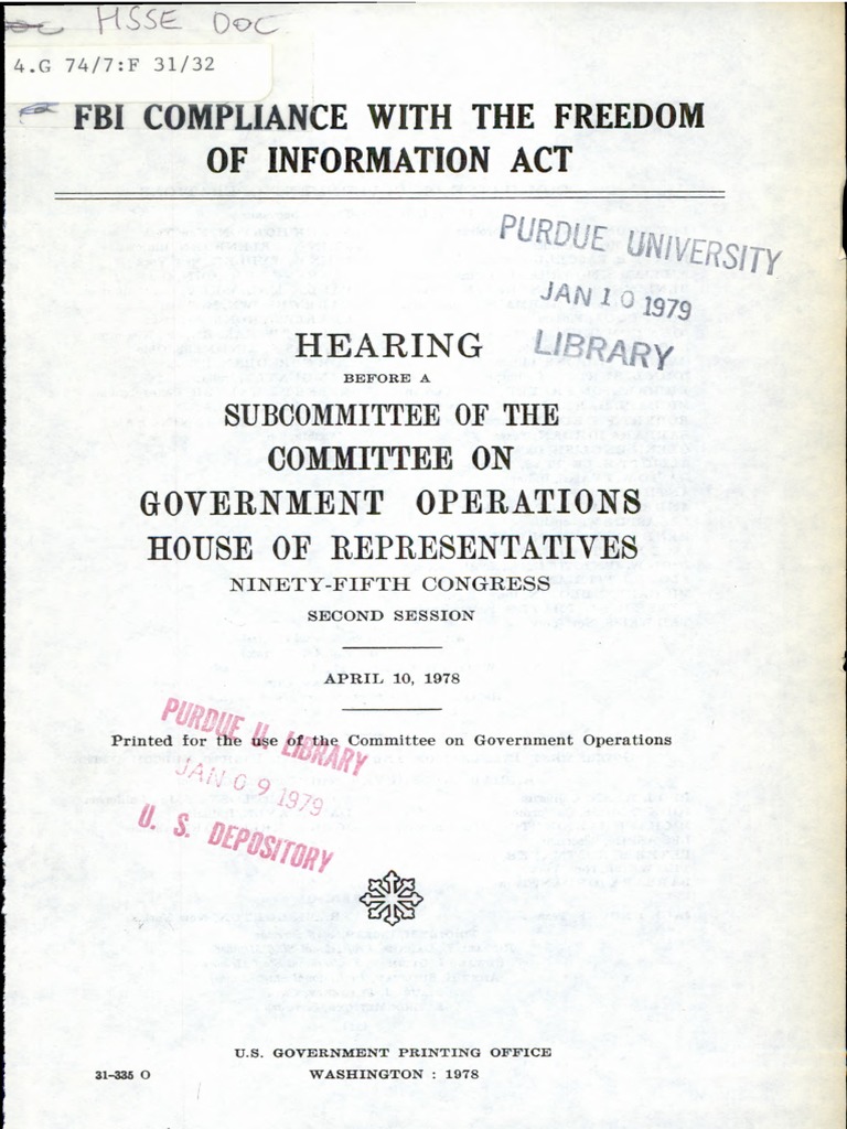 FBI Compliance With FOIA | PDF | Freedom Of Information Act (United ...