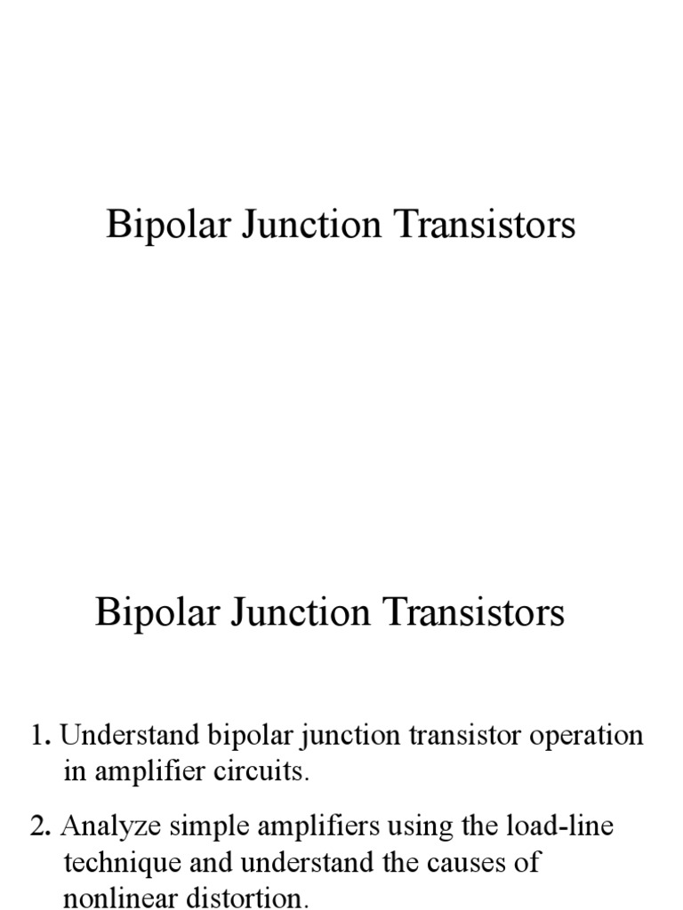 Bipolar Junction Transistor | PDF | Bipolar Junction Transistor ...