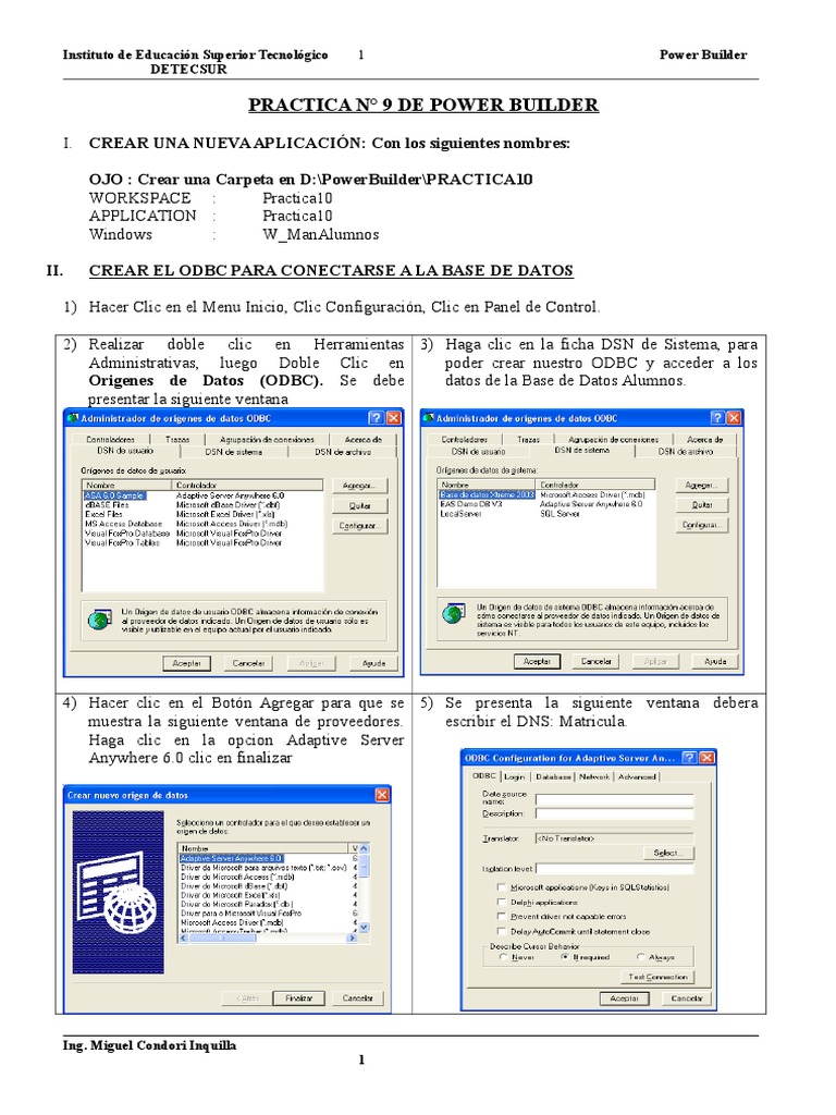 Practica 10 de Power Builder | PDF | Point and Click | Ventana ...