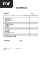 Plate Compactor Inspection Checklist | PDF | Technology & Engineering