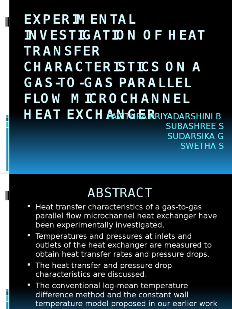 Experimental Investigation of Heat TransfeR | PDF | Heat Exchanger ...