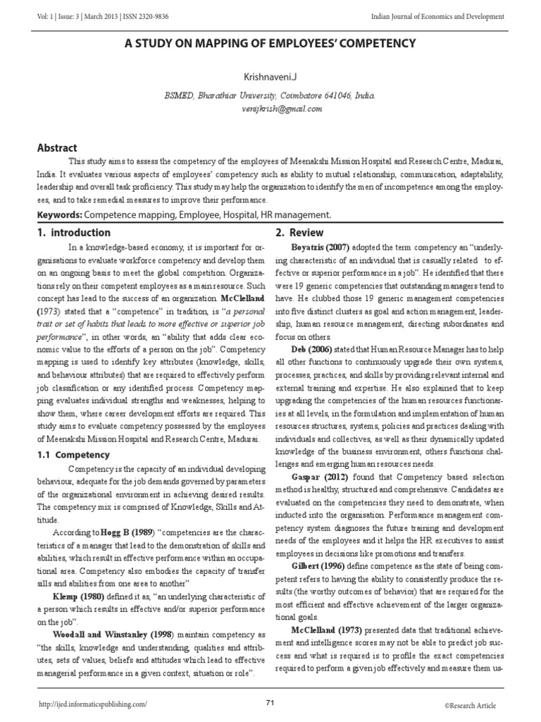 Competency Mapping | PDF | Competence (Human Resources) | Leadership