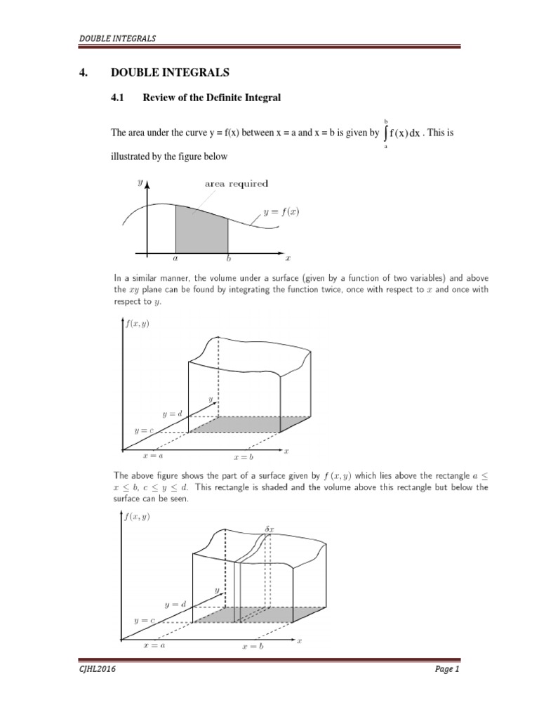 Double Integrals 2012 | PDF | Integral | Cartesian Coordinate System