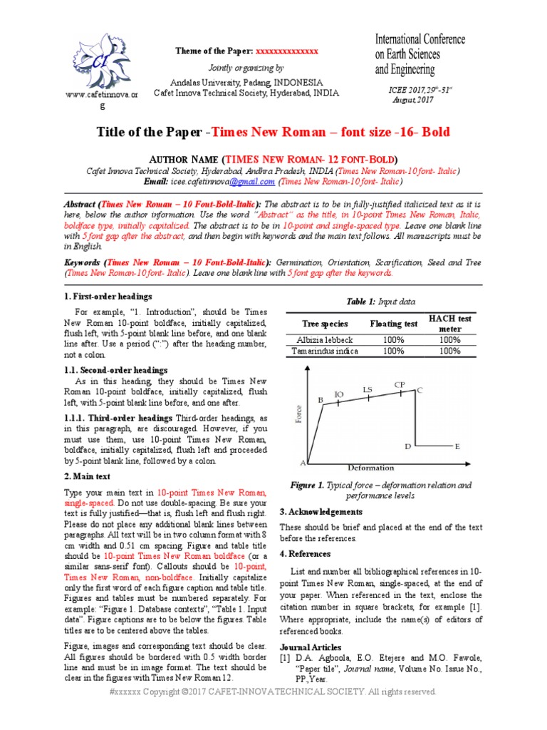 4th ICEE 2017-Paper Format.docx | Times New Roman | Typography