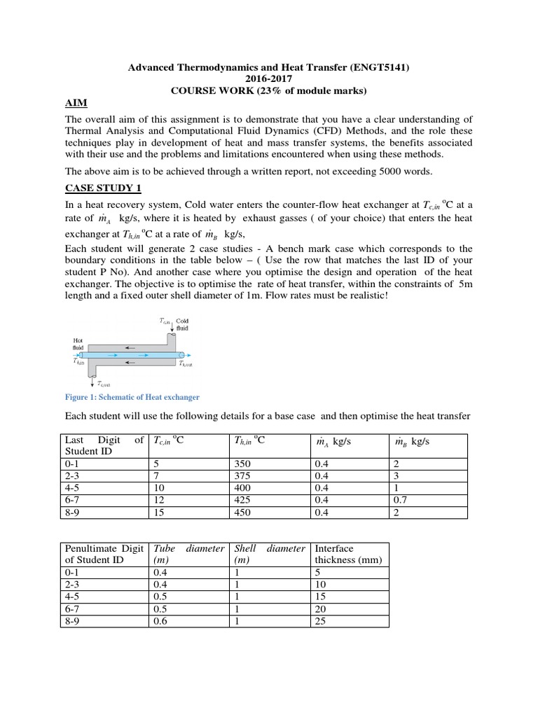 Thermodynamic Assignment 1 PDF | PDF | Computational Fluid Dynamics | Heat Transfer