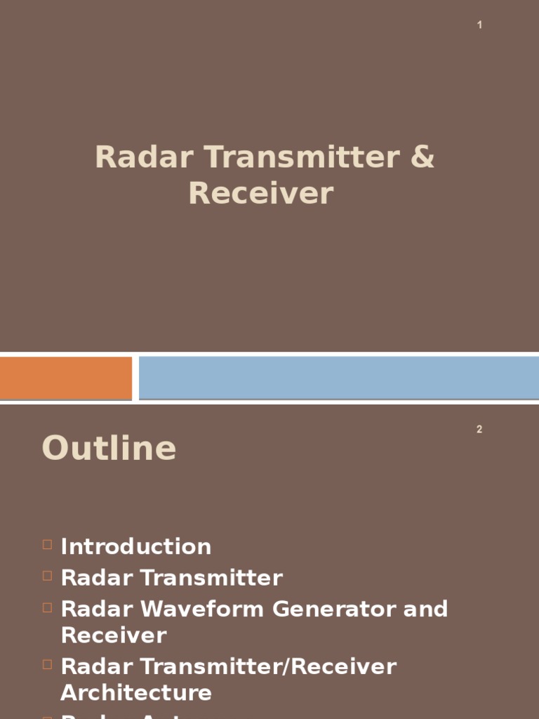 Radar TX and RX | PDF | Antenna (Radio) | Amplifier
