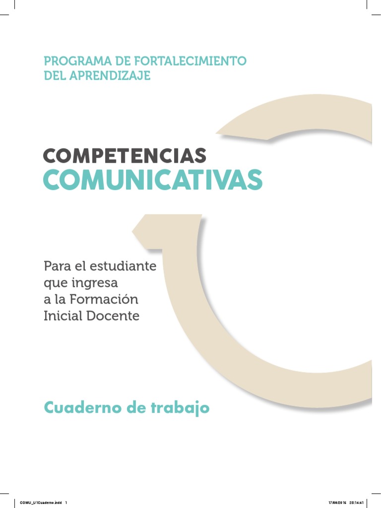 Cuaderno Comunicacion | PDF | Lectura (proceso) | Lengua española